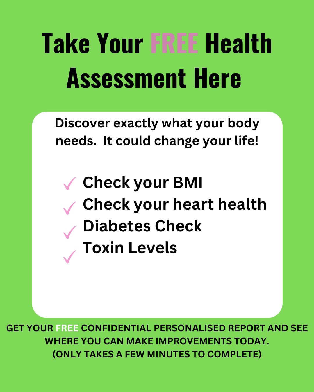FREE HEALTH CHECK - Time and Pence